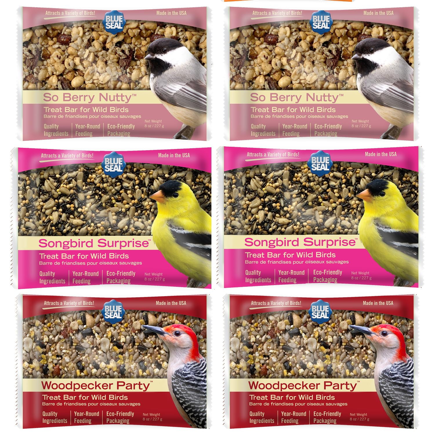 Blue Seal Suet Treat Bars for ITL1 Wild Birds - No Mess Suet Feed, Food ...