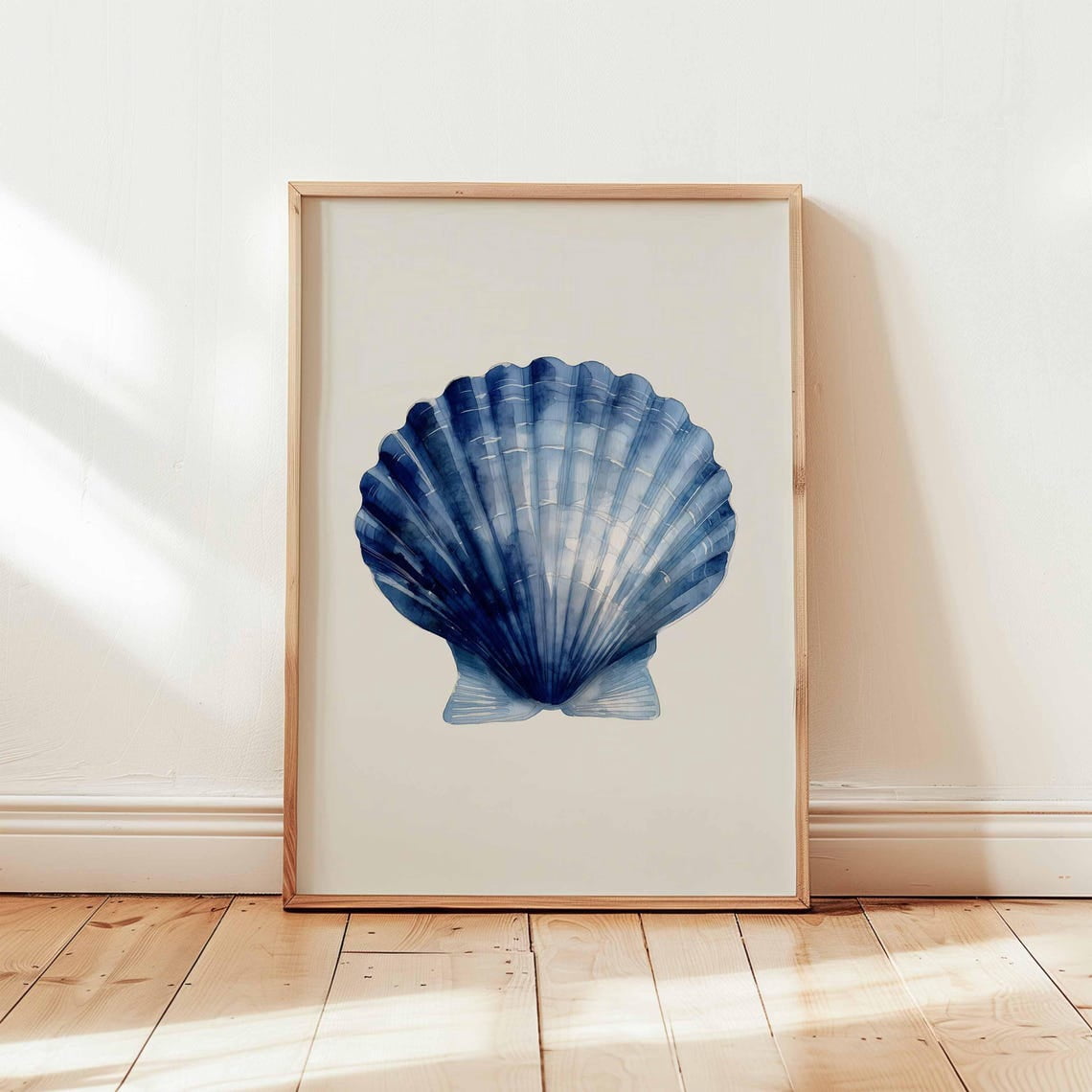 Blue Seashell Coastal Beach Ocean Shell Nautical Bathroom Design Marine ...