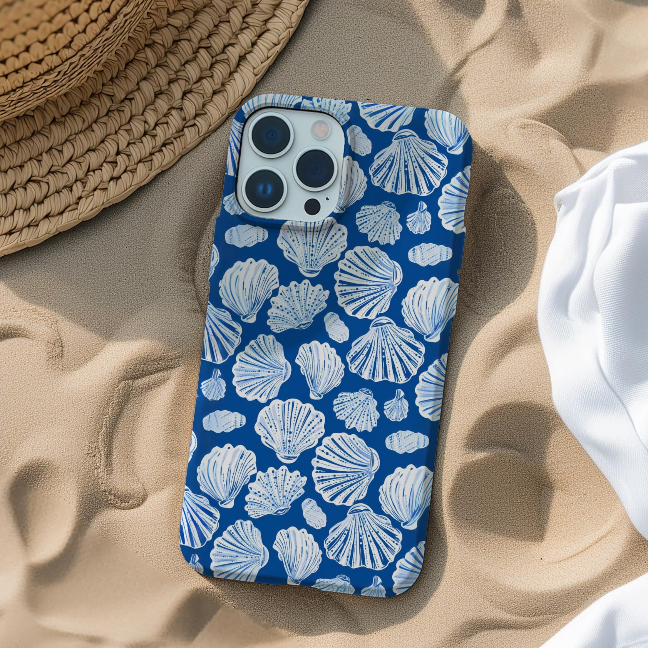 Blue Seashell Glow Phone Case Breezy Coastal Summer for iPhone 17 ...