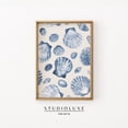 Blue Seashell Pattern Beachy Coastal Poster Unframed Paper Print ...