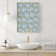 Blue Seashell Pattern Nautical Coastal Wall Art Unframed Paper Print ...