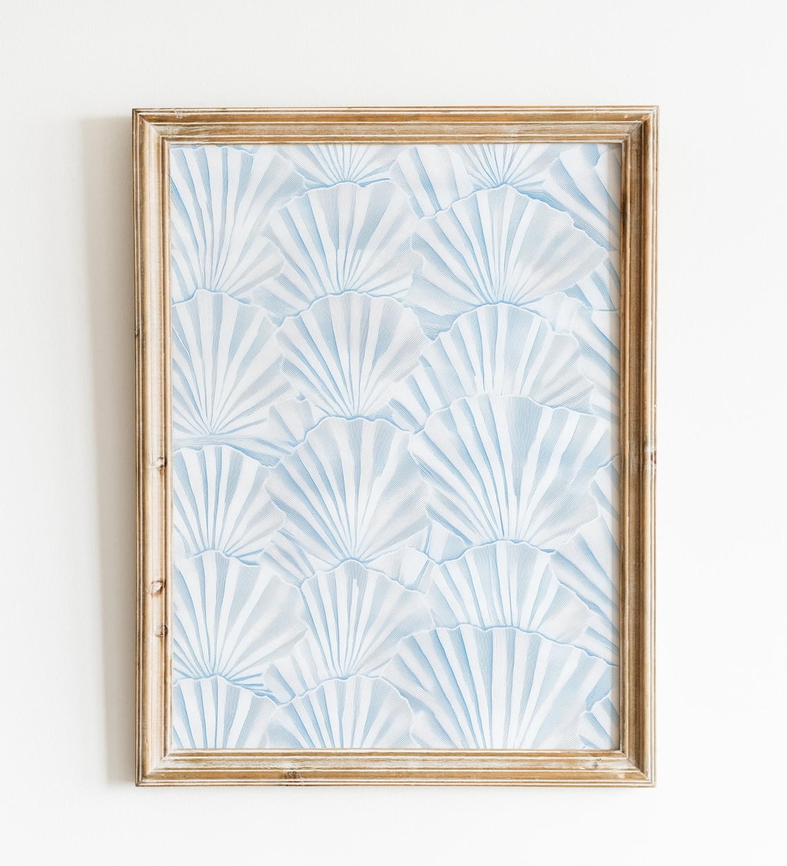 Blue Seashell Poster, Coastal Cowgirl Wall Art, Vintage Coastal ...