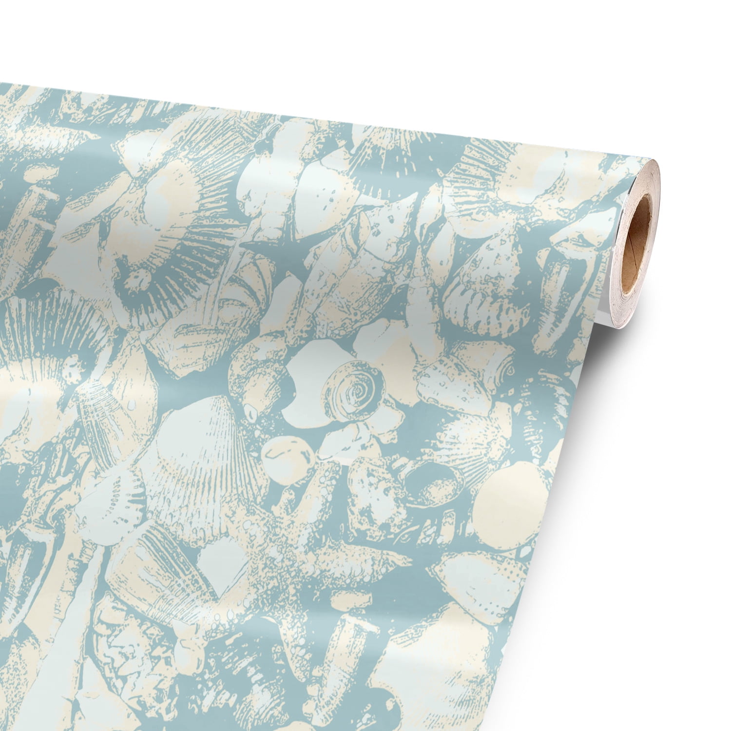 Blue Seashells 12” x 52” Vinyl Wrap Sheet for large or custom items ...