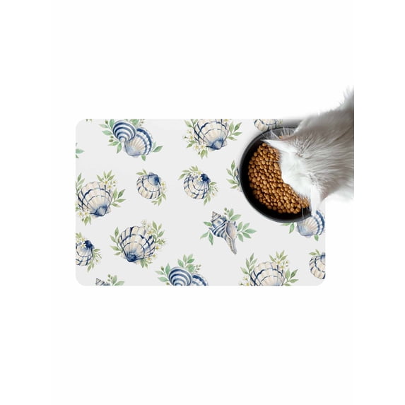 Blue Seashells Doormat Non Slip Diatomaceous Earth Door Mat Absorbent ...