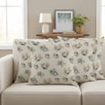 Blue Seashells Pillow Covers Set of 4, Coastal Vintage Leaf Rustic ...