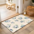Blue Seashells Washable Small Entryway Area Rugs 2'x3', Coastal Vintage ...