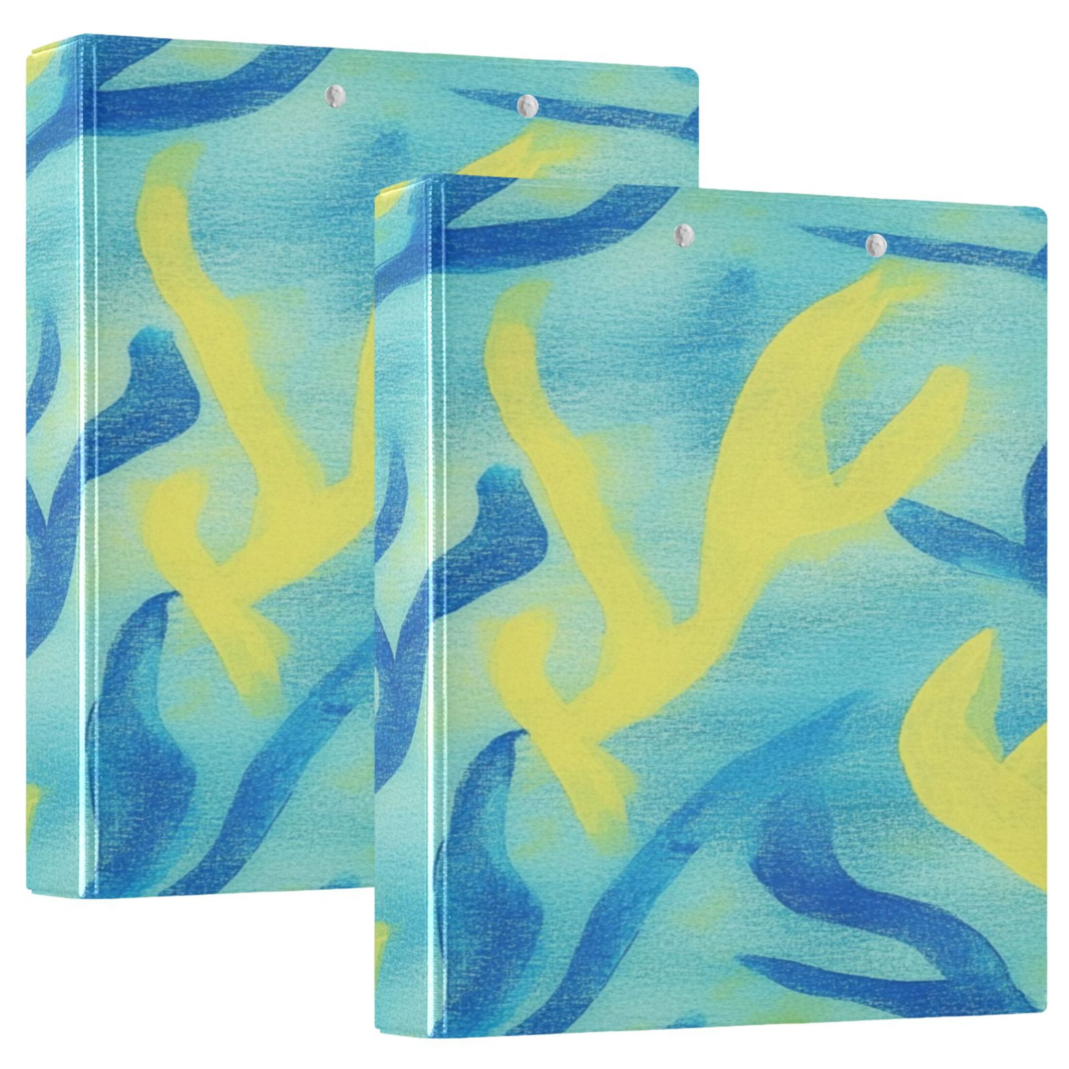 Blue Seaweed Drawing 3 Ring Hardcover Binders 1.5in Round Rings for ...