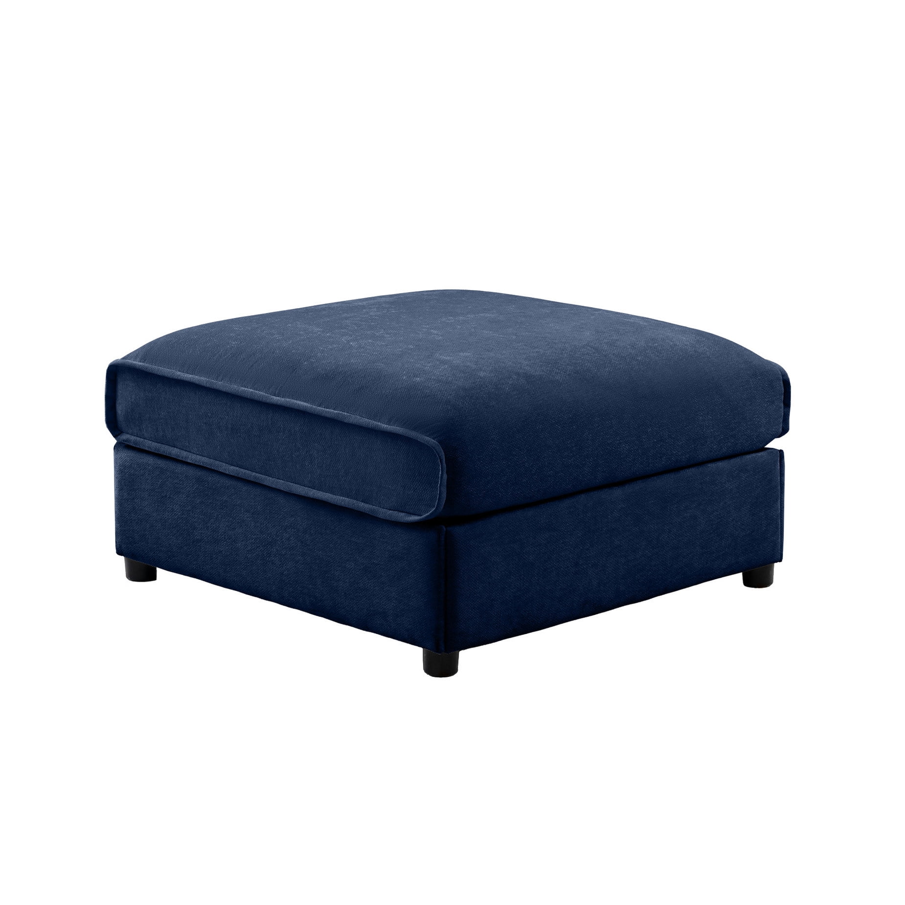 Blue Sectional Ottoman Unit | Built - in Storage for Living Room ...