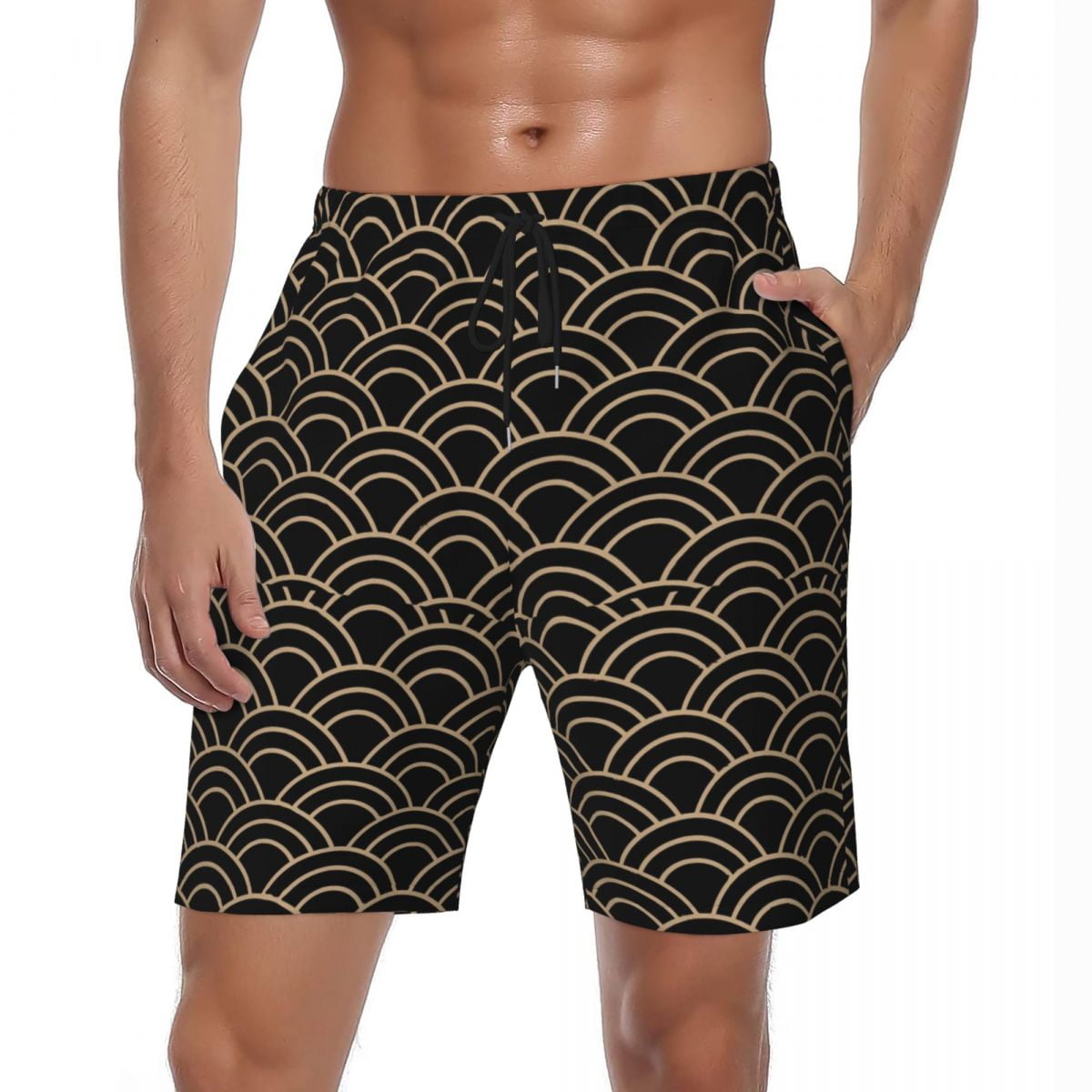 Blue Seigaiha Wave Board Shorts Summer Art Board Short Pants Man Hawaii ...