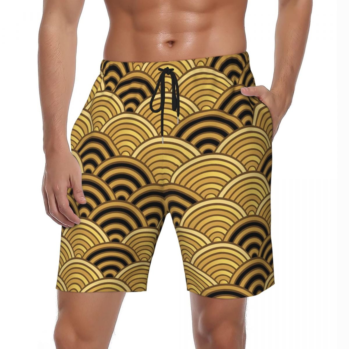 Blue Seigaiha Wave Board Shorts Summer Art Board Short Pants Man Hawaii ...
