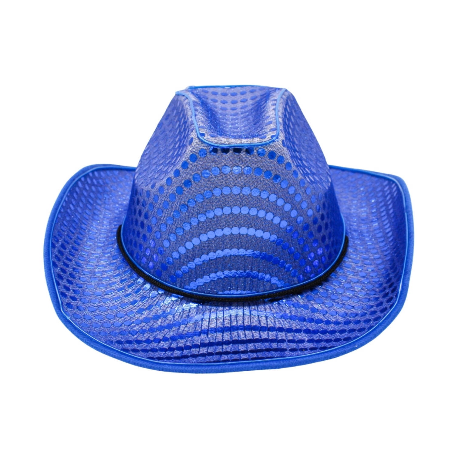 Blue Sequin LED EL Wire Cowboy Hat (Each) - Walmart.com
