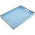Blue Serving Tray for Ottoman, Coffee Table, Rectangle Decorative Tray ...