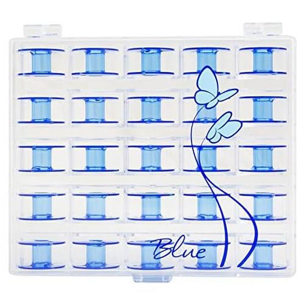 Blue Sewing Machine Bobbins With Storage Case,25 Count - Walmart.com