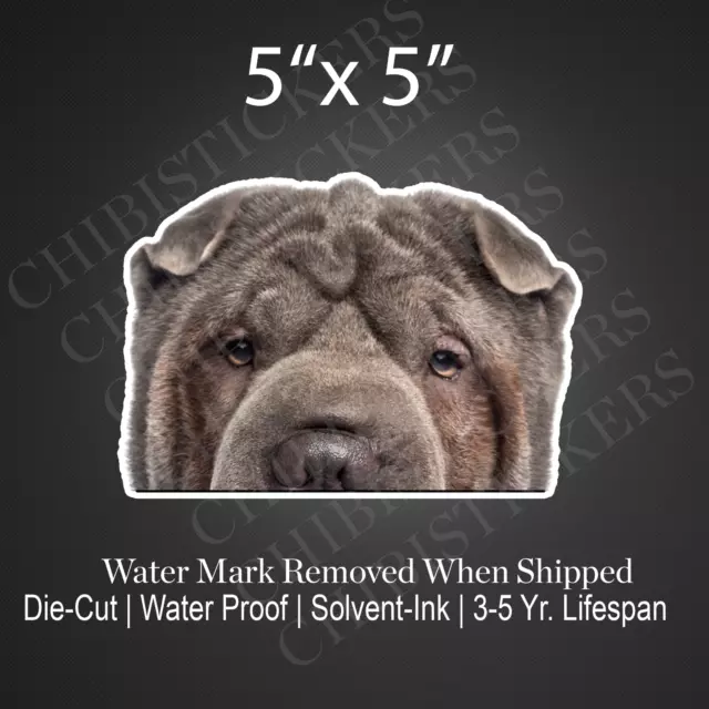 Blue Shar Pie Dog Sharpie Realistic Dog Sticker Vinyl Waterproof Phone ...