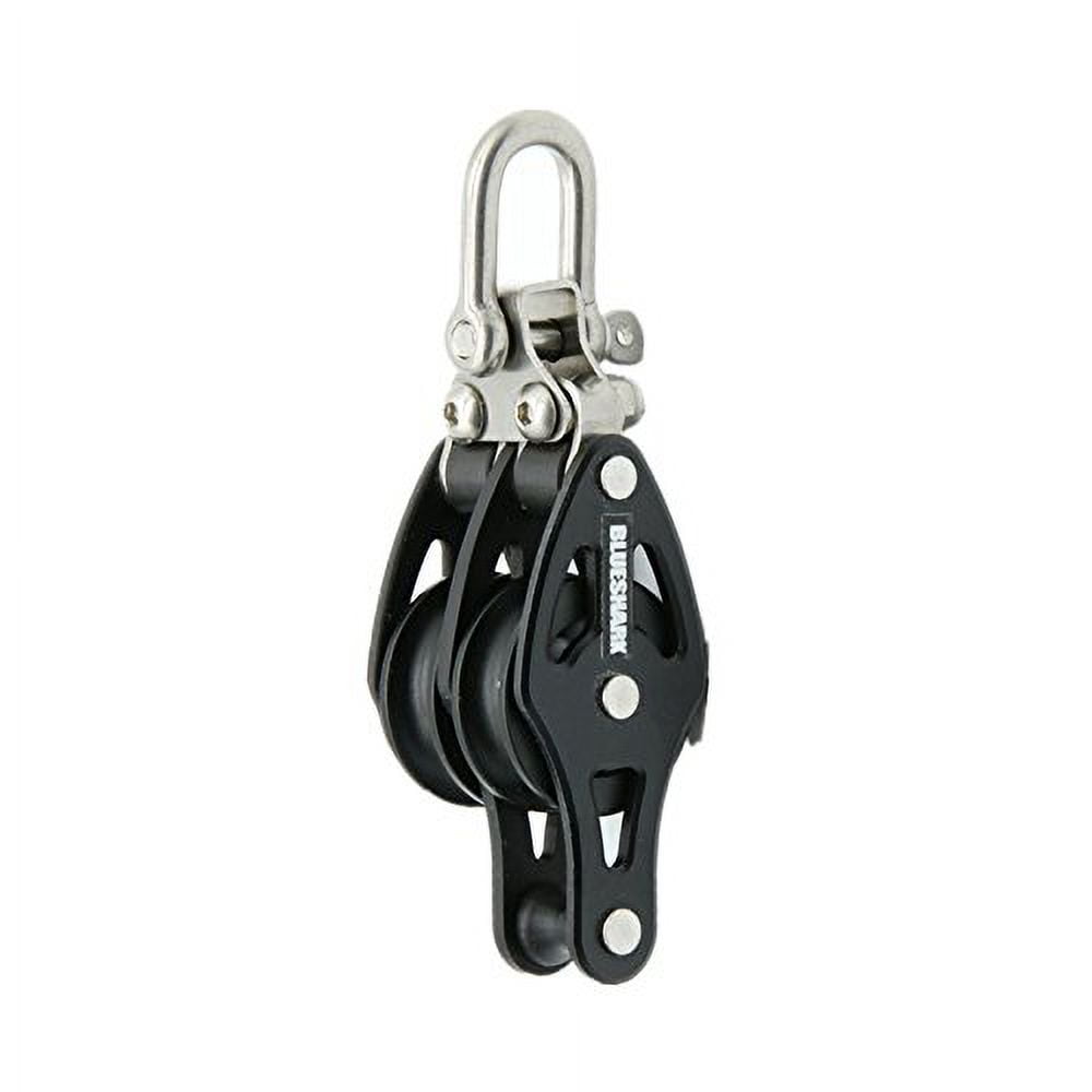 Blue Shark-Sailing Pulley Blocks Ball Bearing 28mm Double Becket Fixed ...