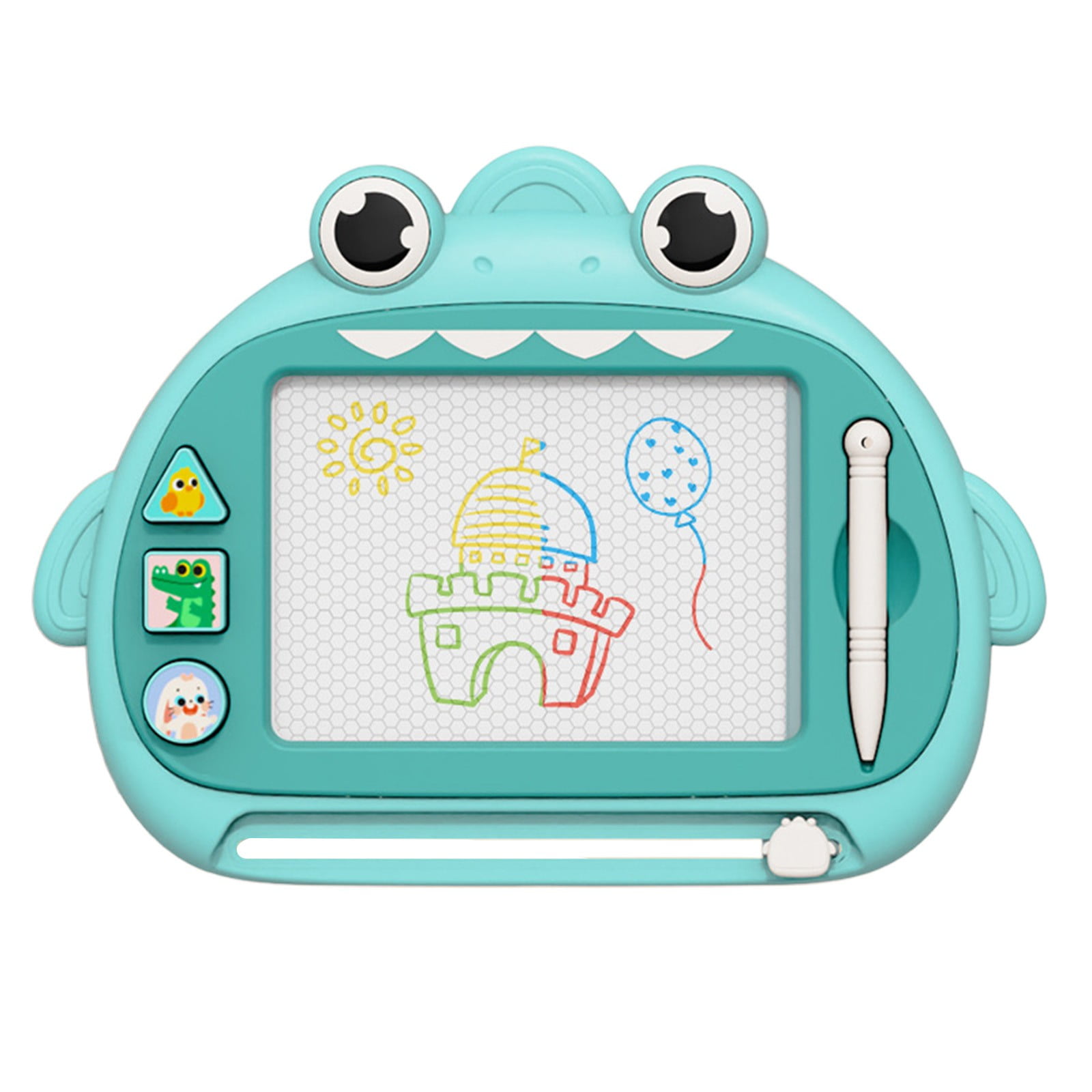 Blue Shark-Shaped Magnetic Drawing Board With Reusable Surface And Four ...