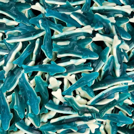 Blue Sharks Gummy Candy | MDA05 2 Pound Bag | Fruity Shark Gummies ...