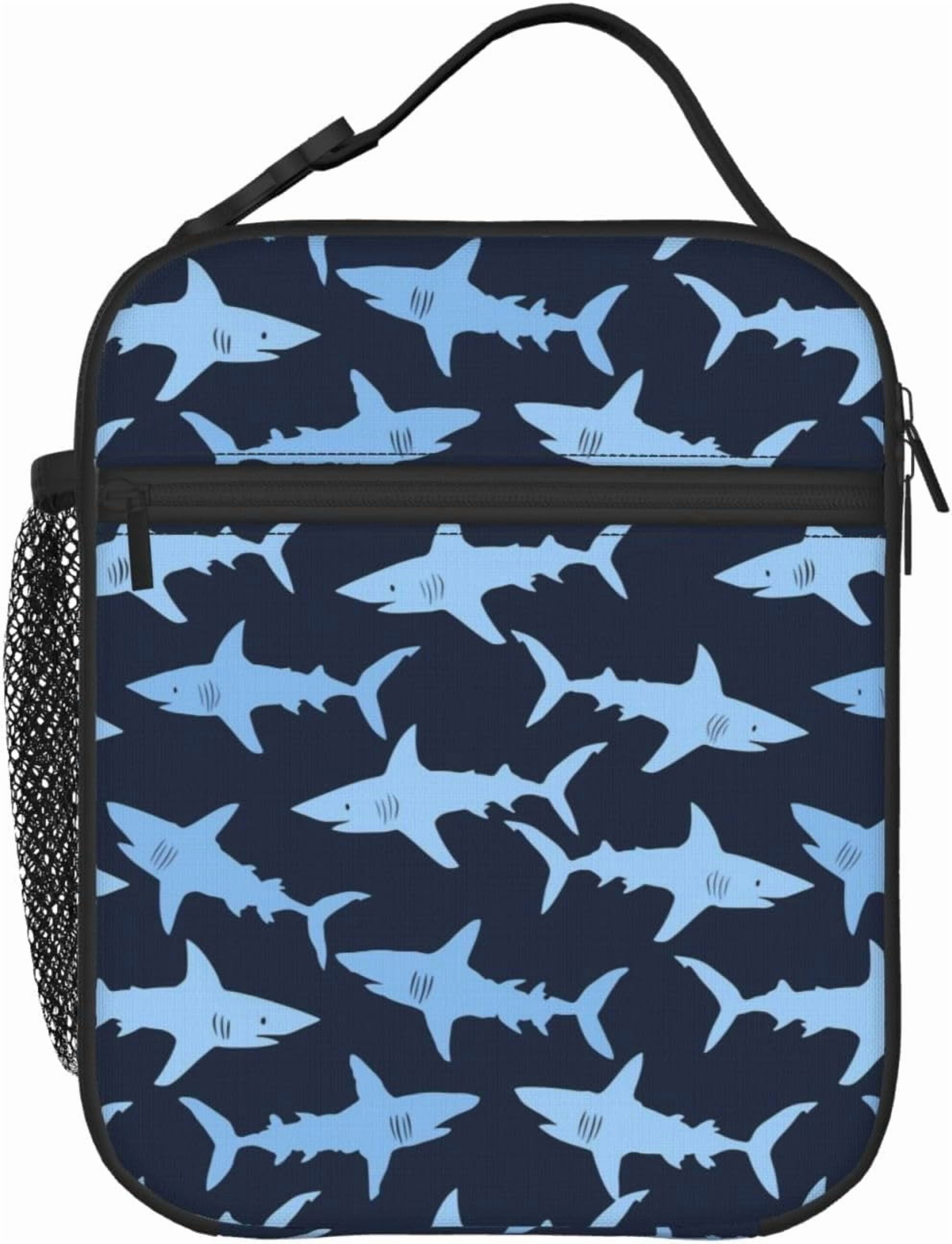 Blue Sharks Navy Lunch Box - Insulated Lunch Bags for MenWomenWomenMen ...