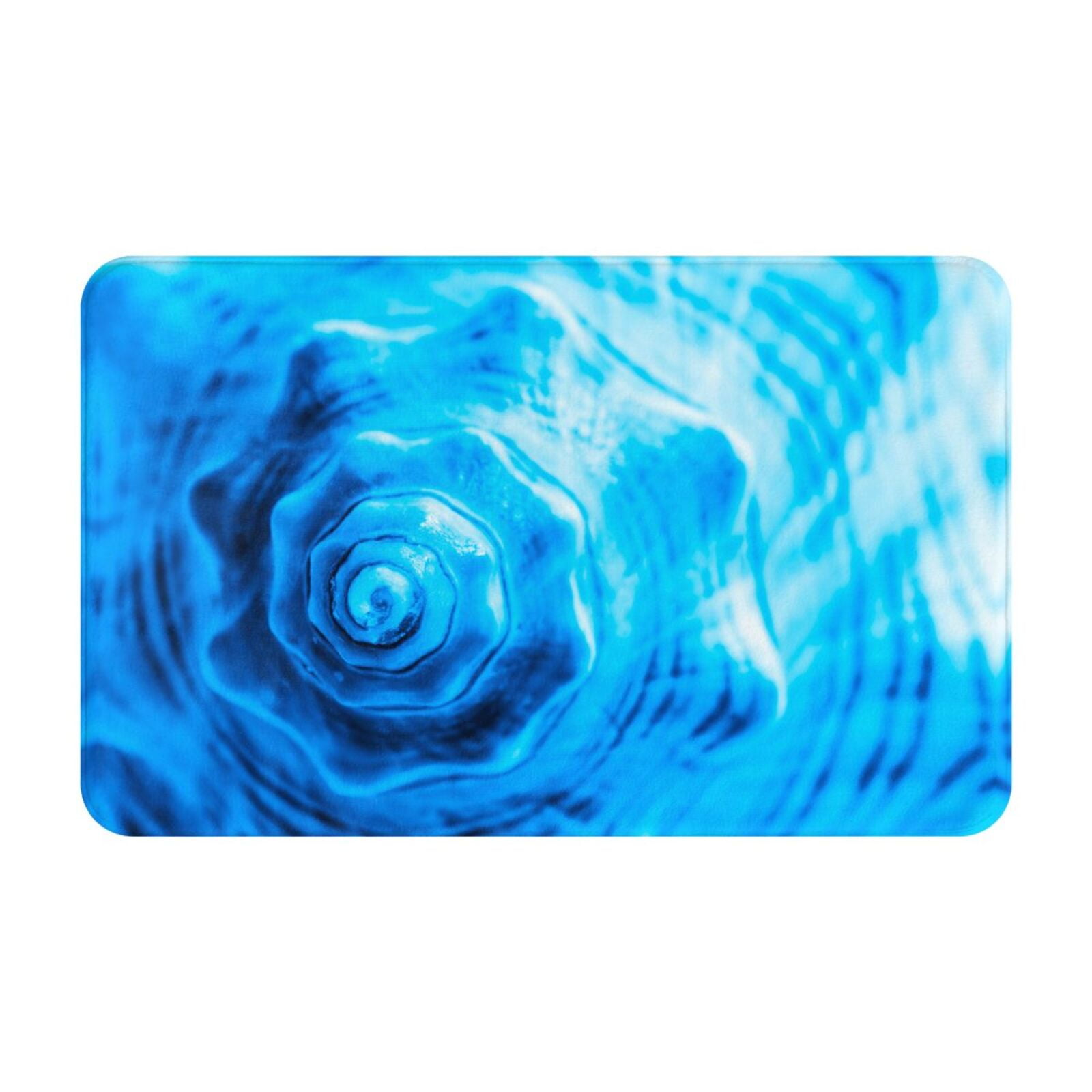 Blue Shell Front Door Mat Indoor Entrance, 31.5x20 Non-Slip Washable ...