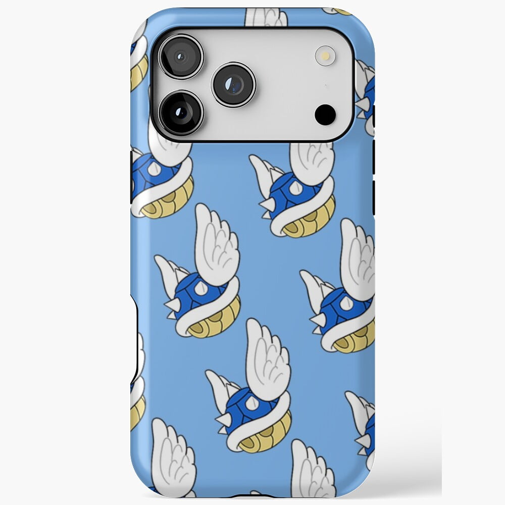 Blue Shell Light Blue Pattern Cover iPhone Case 11 to 17 Pro Max ...