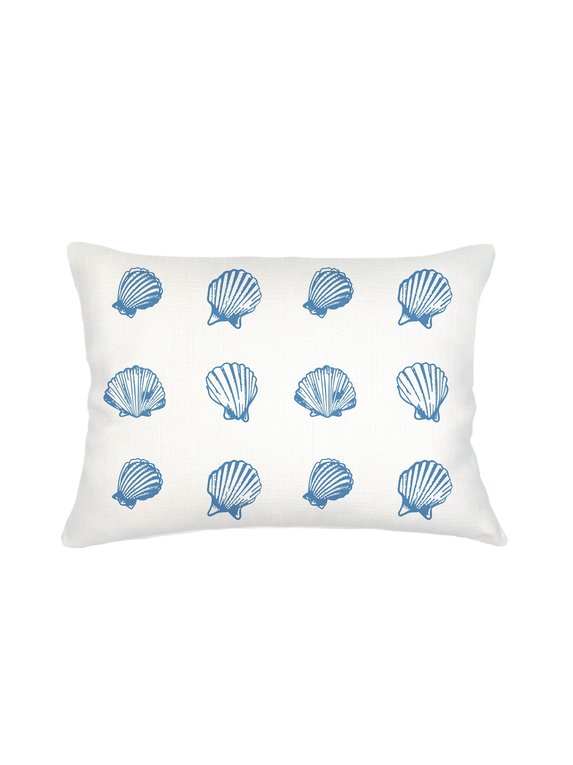 Blue Shell Printed Linen Pillow 14x20 Down Alternative - Walmart.com