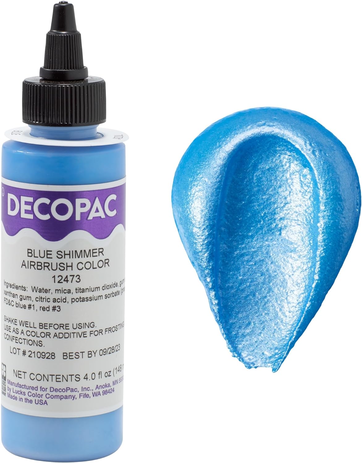 Blue Shimmer Premium Airbrush Color Cake Decorations - Food Coloring ...