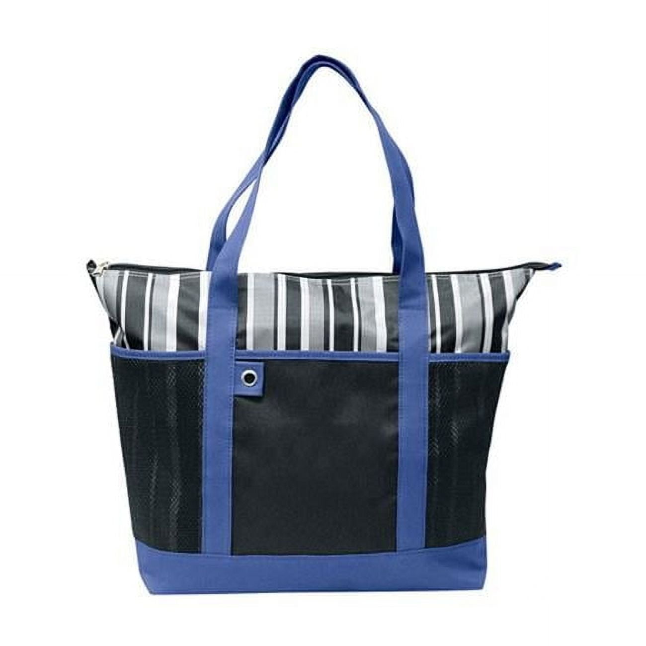 Blue Shopping Striped Tote Bag - Walmart.com