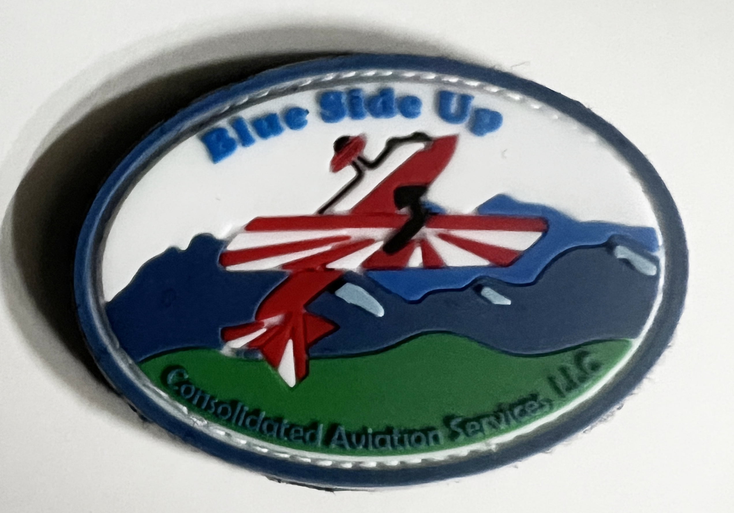 Blue Side Up PVC Patch, Glow In Dark, 3"with Hook and Loop - Walmart.com