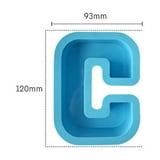 Blue Silicone Alphabet Letter Mould | 1-Piece Flexible Resin Mold for ...