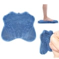 Blue Silicone Butterfly Design Foot Scrubber Mat for Shower and Bath ...