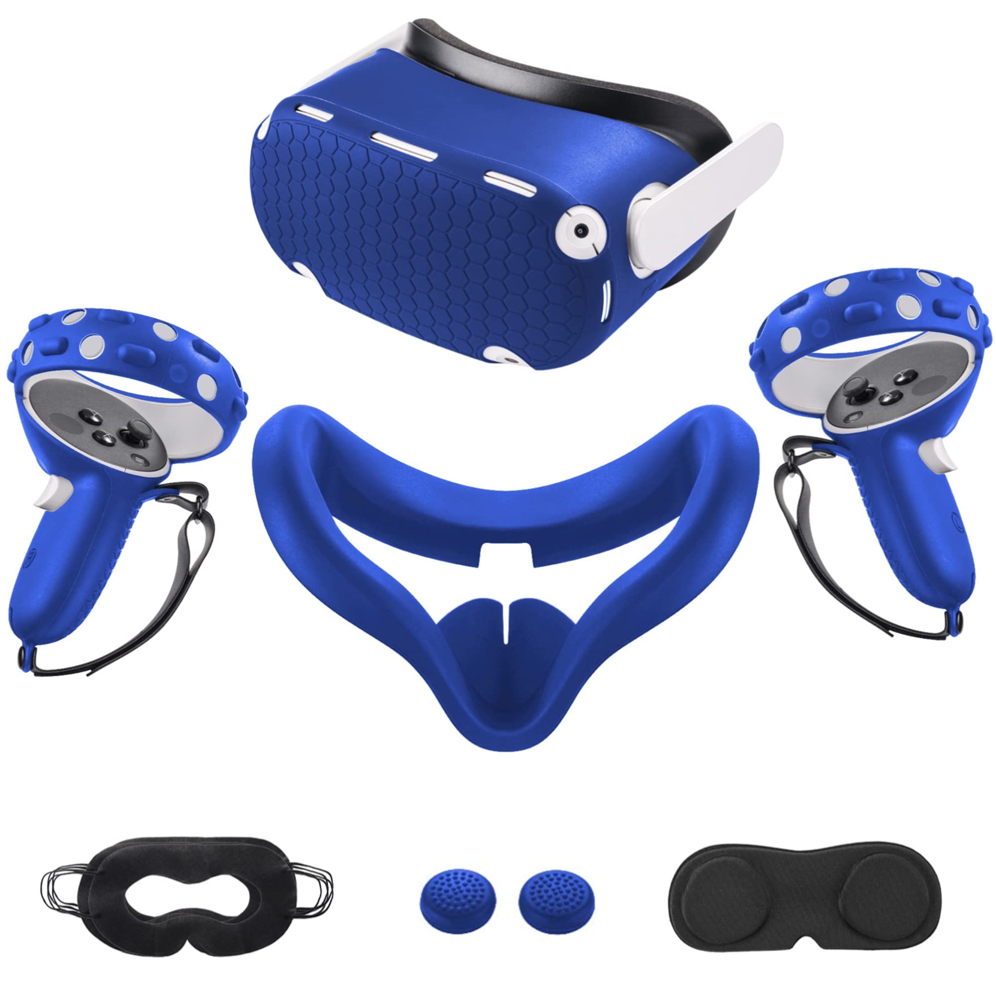 Jmianeodark Blue Silicone Cover For Oculus Quest 2 Vr Sets Protective
