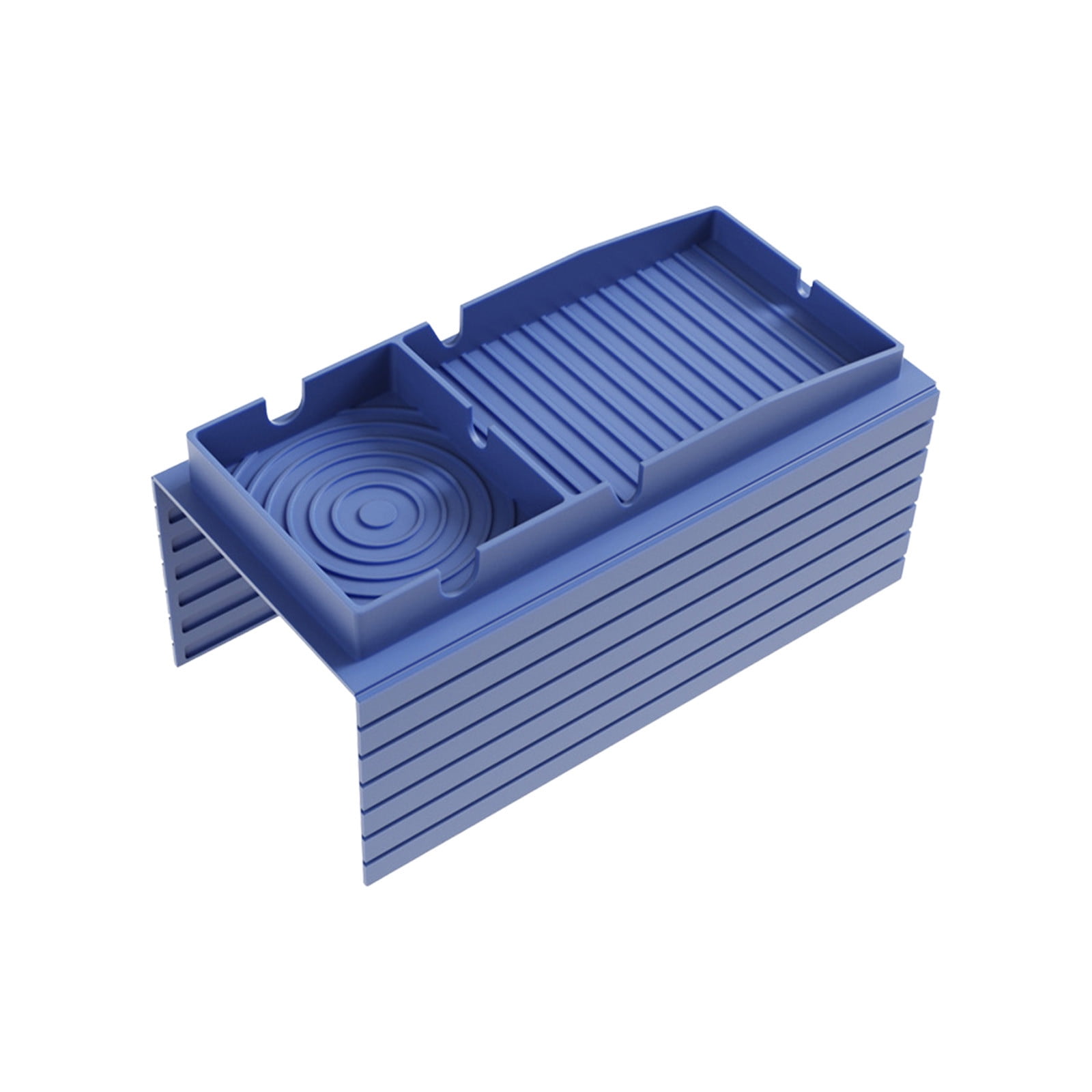 Blue Silicone Sofa Armrest Tray With Cup Holder, Non-Slip Base And ...