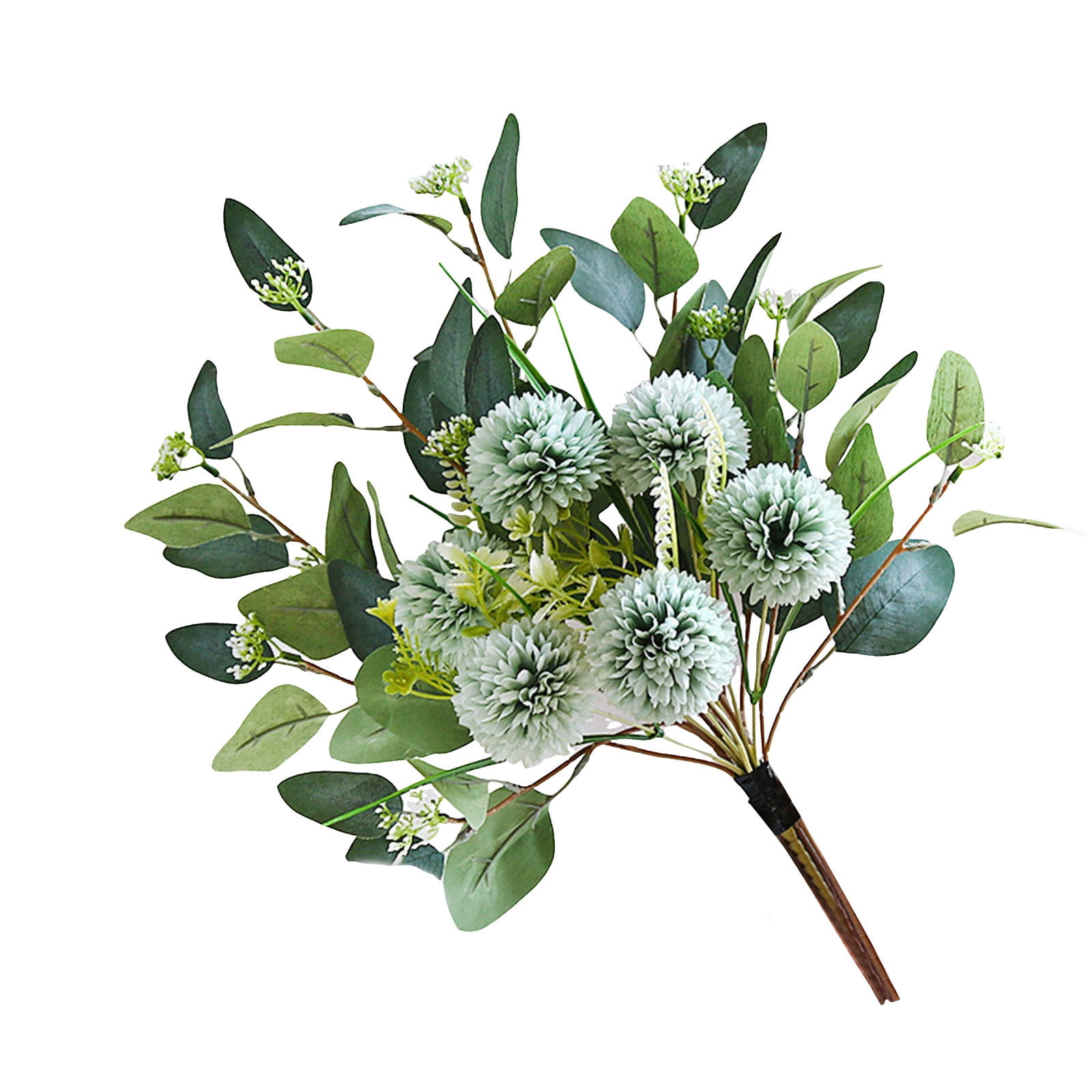 Blue Silk Artificial Flowers Bouquet - Serigraphy Home Decor for Living ...