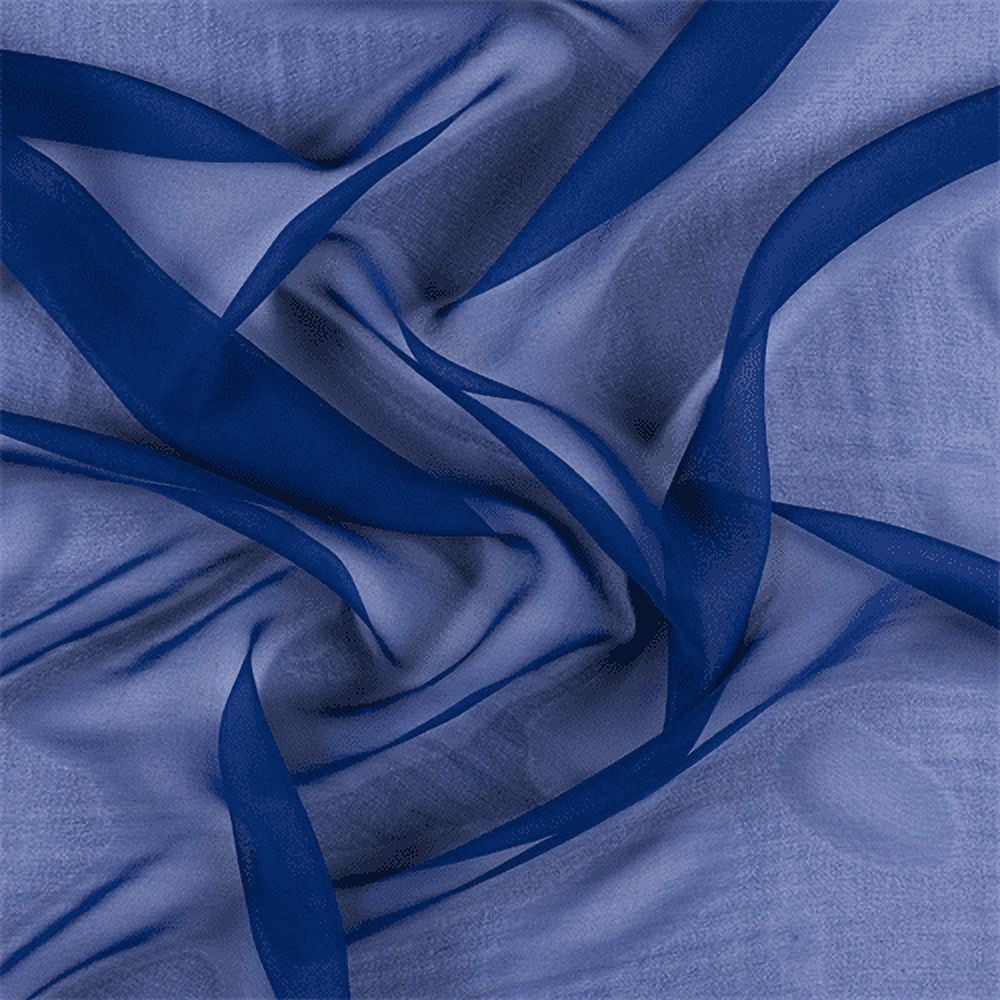 Dark Blue Chiffon Fabric