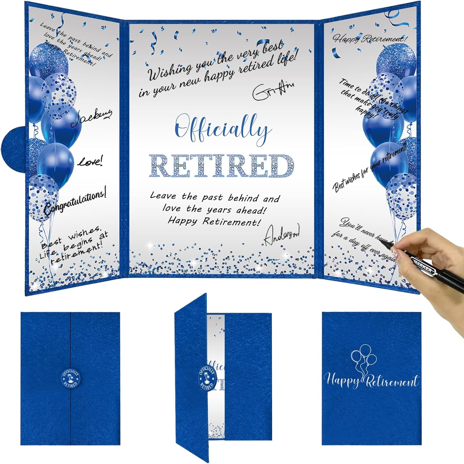 Blue Silver Class of 2025 Graduates Alternative Signature Guest Book ...