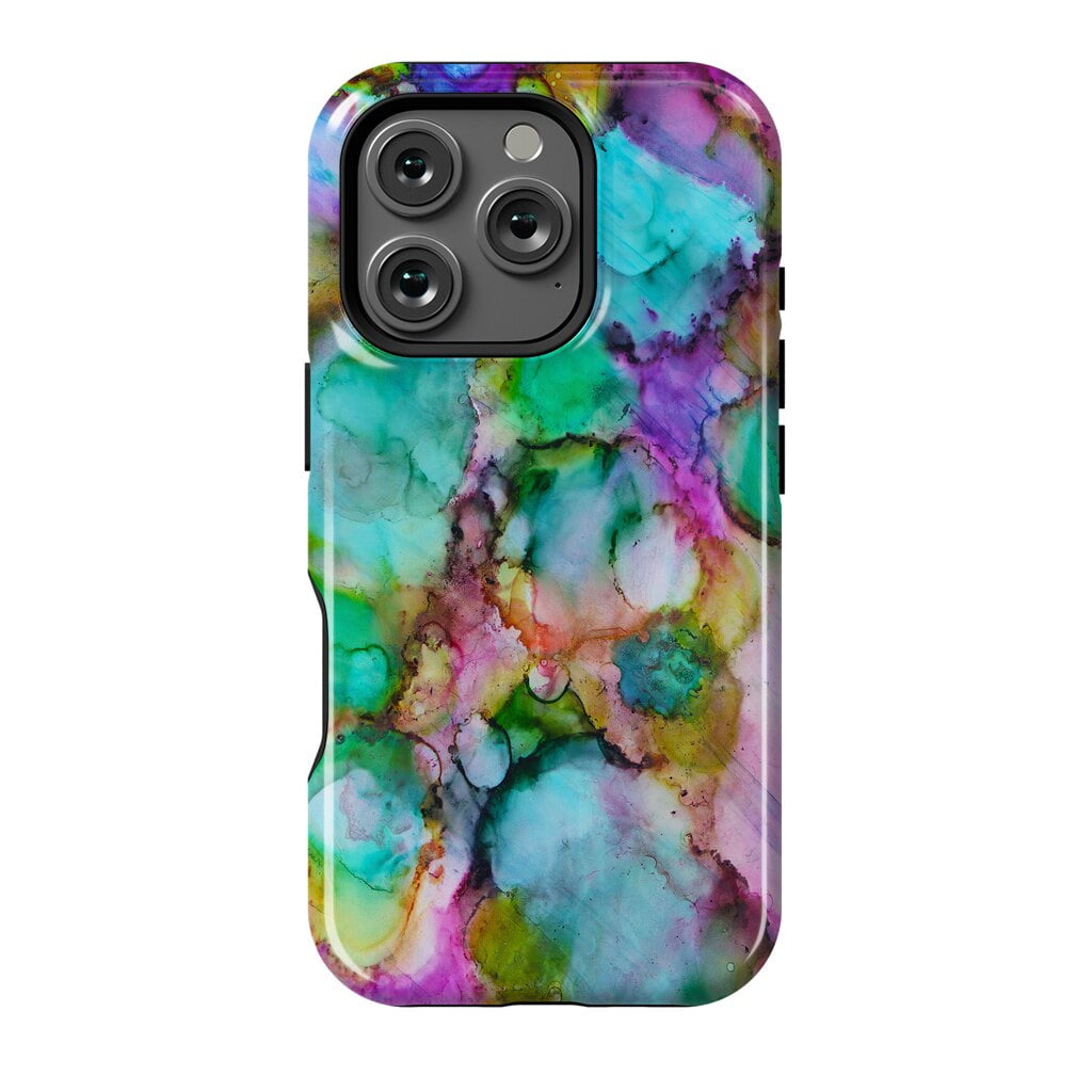 Blue Silver Swirl Alcohol Ink Abstract Phone Case 17 16 15 14 13 12 11 ...