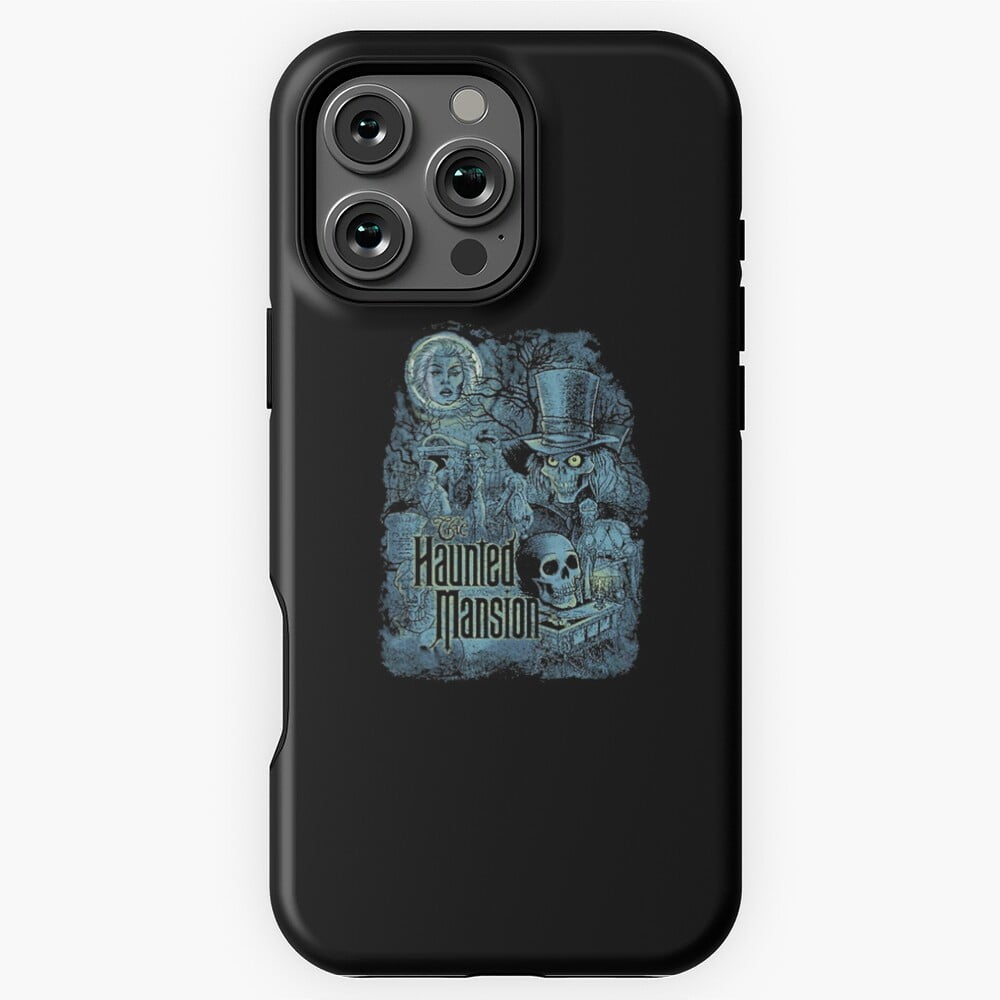 Blue Skeleton Gothic Horror Art Phone Case for iPhone 16 15 14 13 12 11 ...