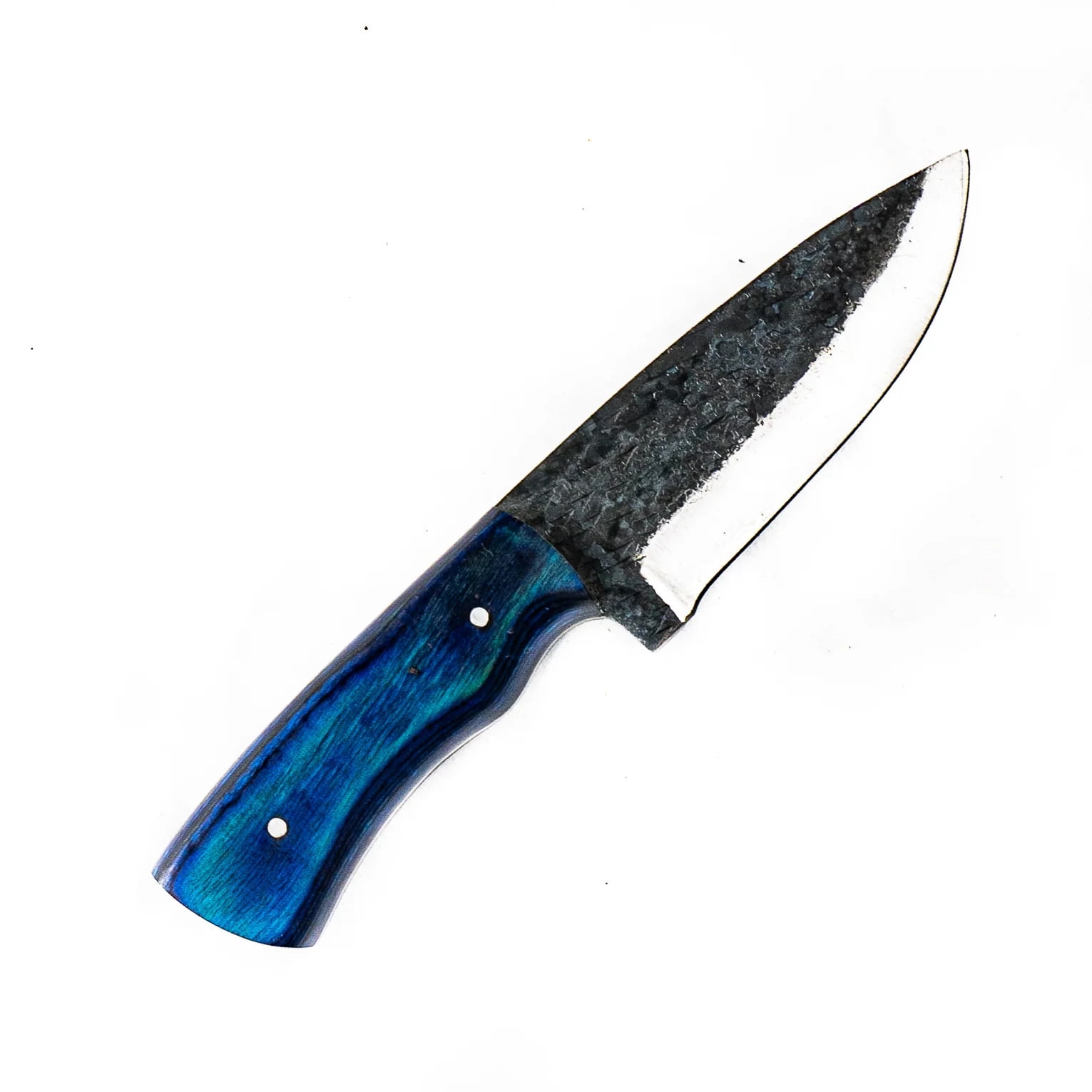 Blue Skinner Knife- Skinning Knife- High Carbon 1095 Steel Blade- 8 ...
