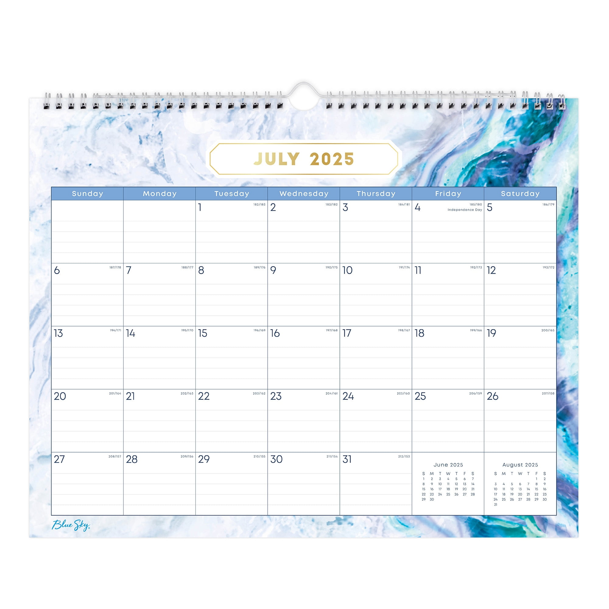 2025-2026 Blue Sky Monthly Wall Calendar, 12" x 15", Gemma, July 2025 ...
