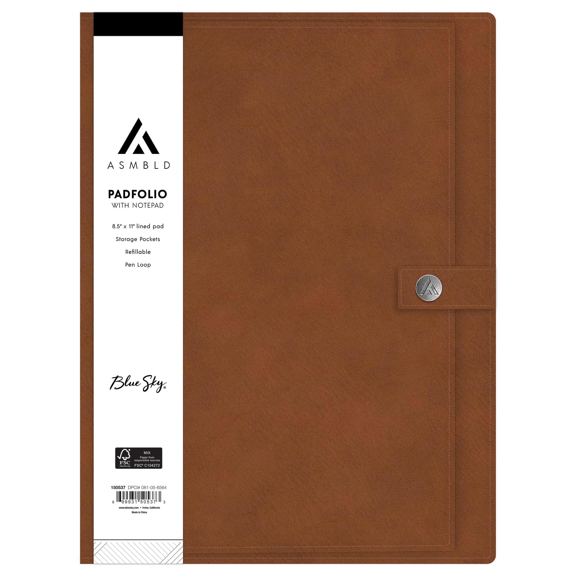 Blue Sky ASMBLD Faux Leather Padfolio, Letter Size, Non-Dated ...