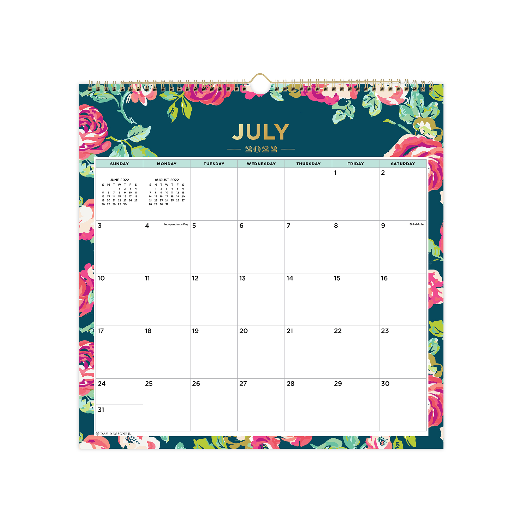 Blue Sky 2022-2023 Wall Calendar, 12" x 12", Day Designer, Reese Ocean ...