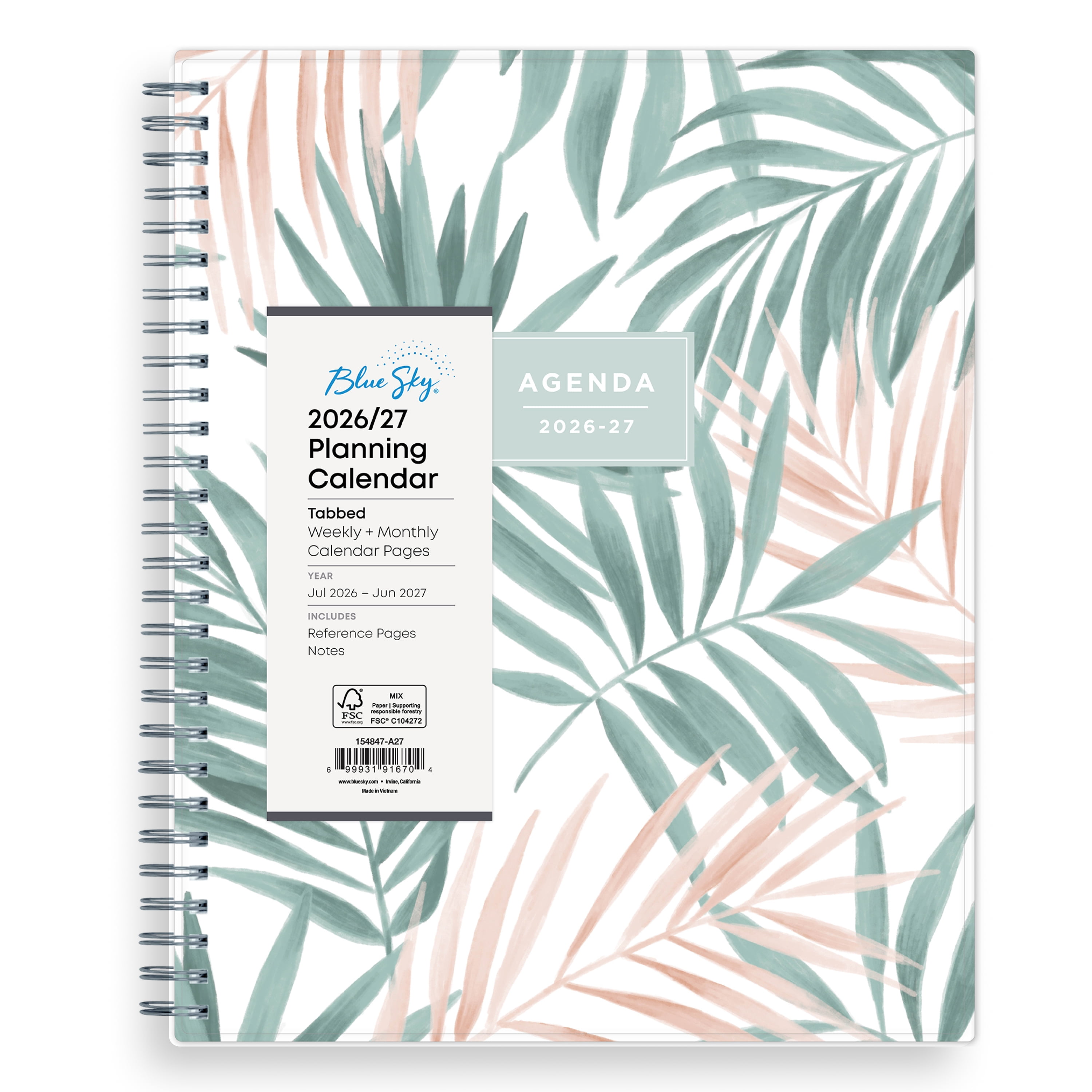 Blue Sky 2026-2027 Weekly and Monthly Academic Year Planner Calendar ...