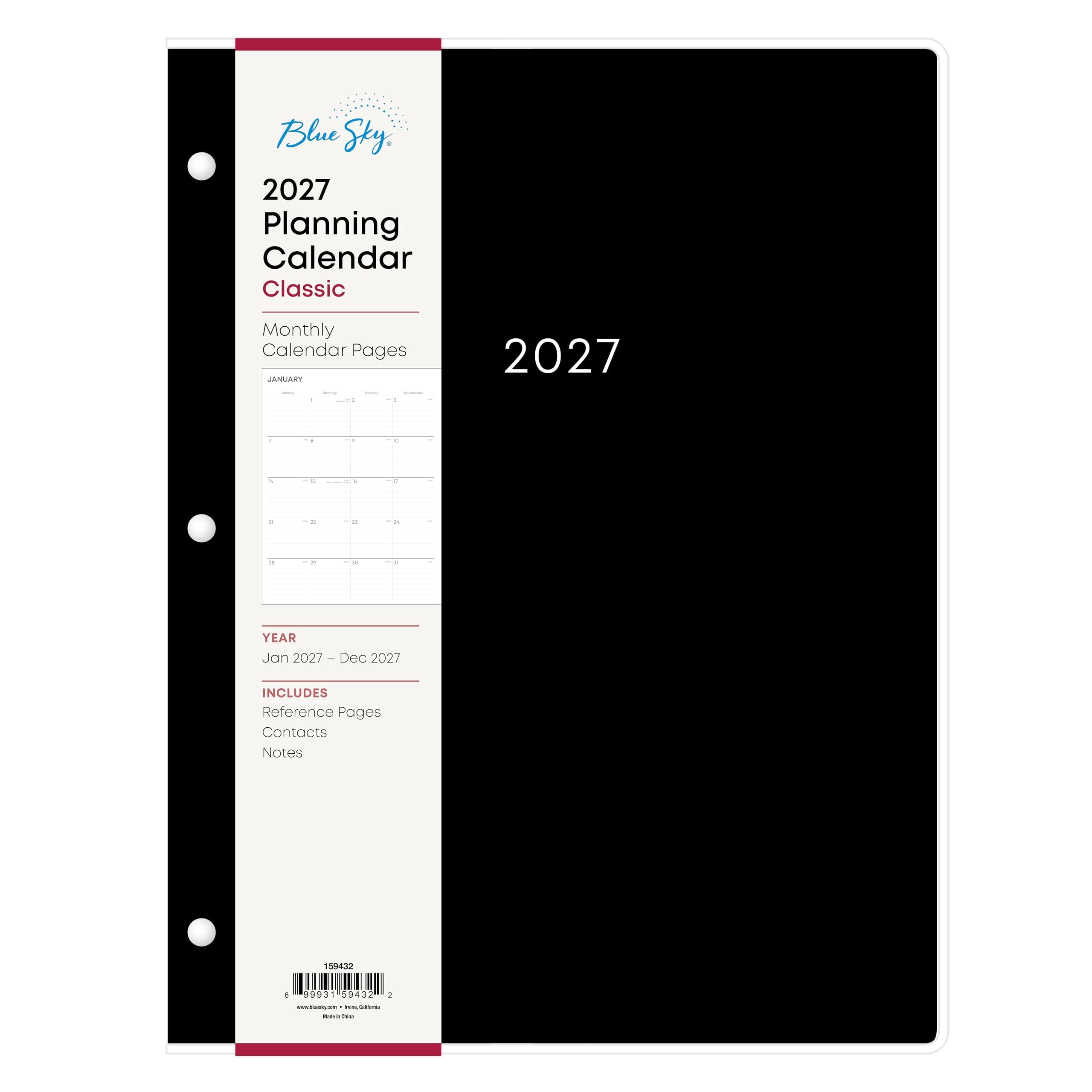 Blue Sky 2027 Monthly Planner Calendar, January 2027 - December 2027, 8 ...