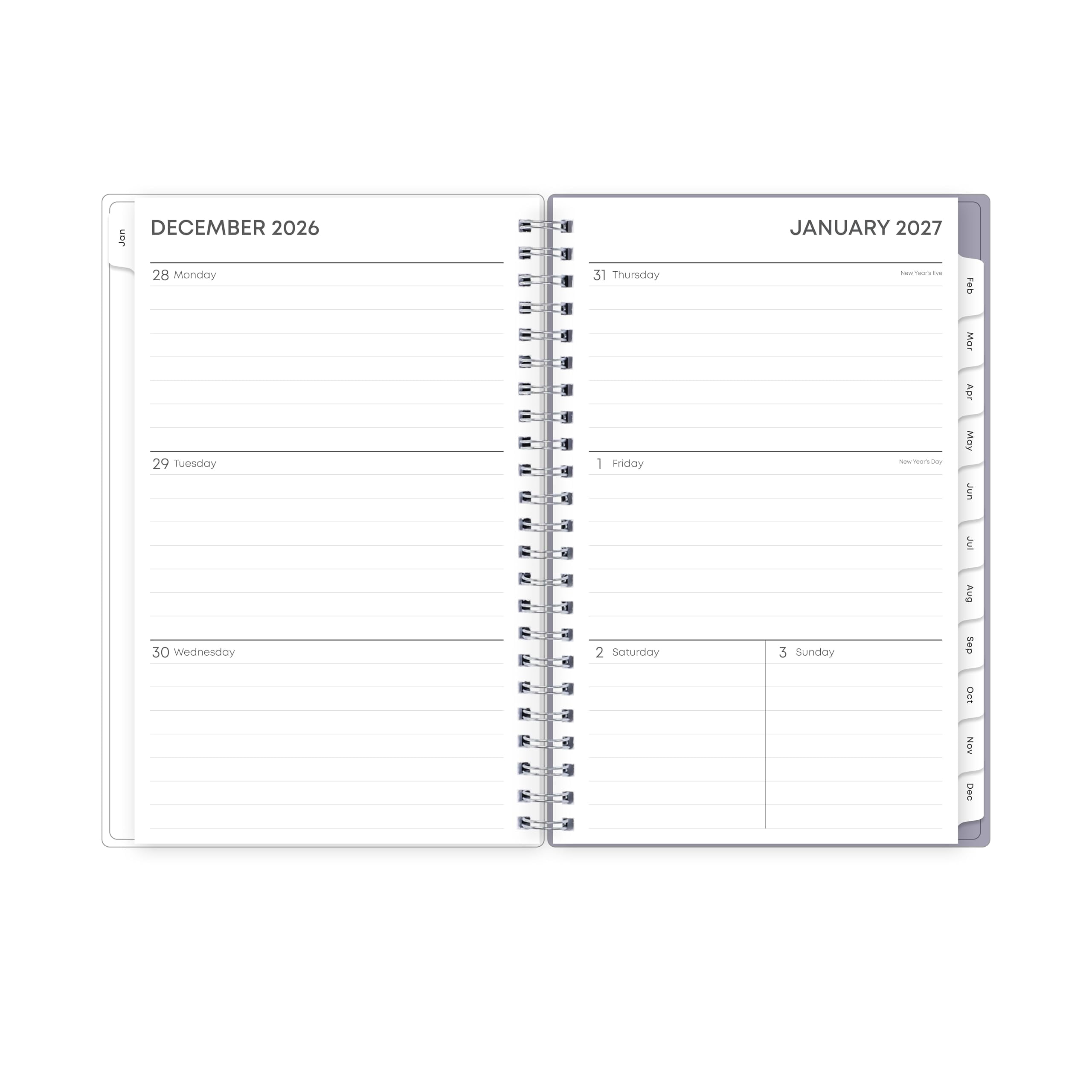 Blue Sky 2027 Weekly and Monthly Planner Calendar, January 2027 ...