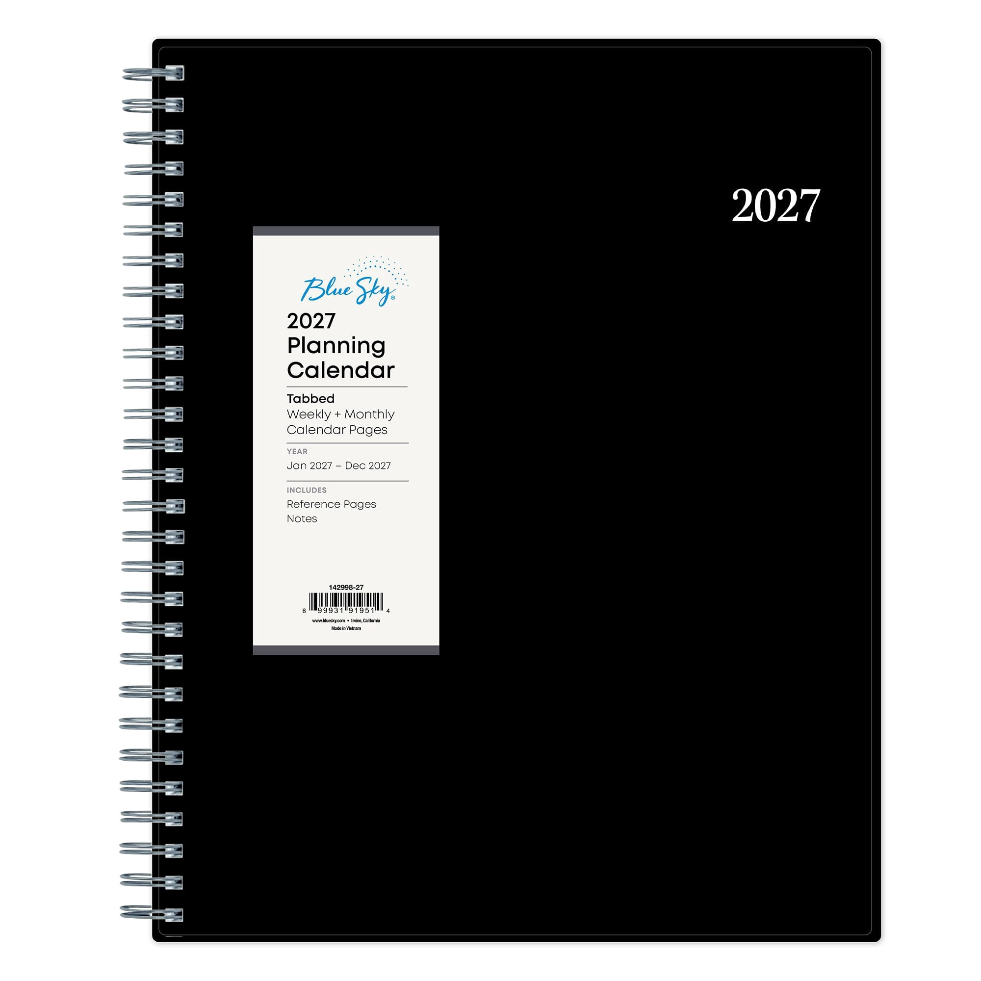 Blue Sky 2027 Weekly and Monthly Planner Calendar, January 2027 ...