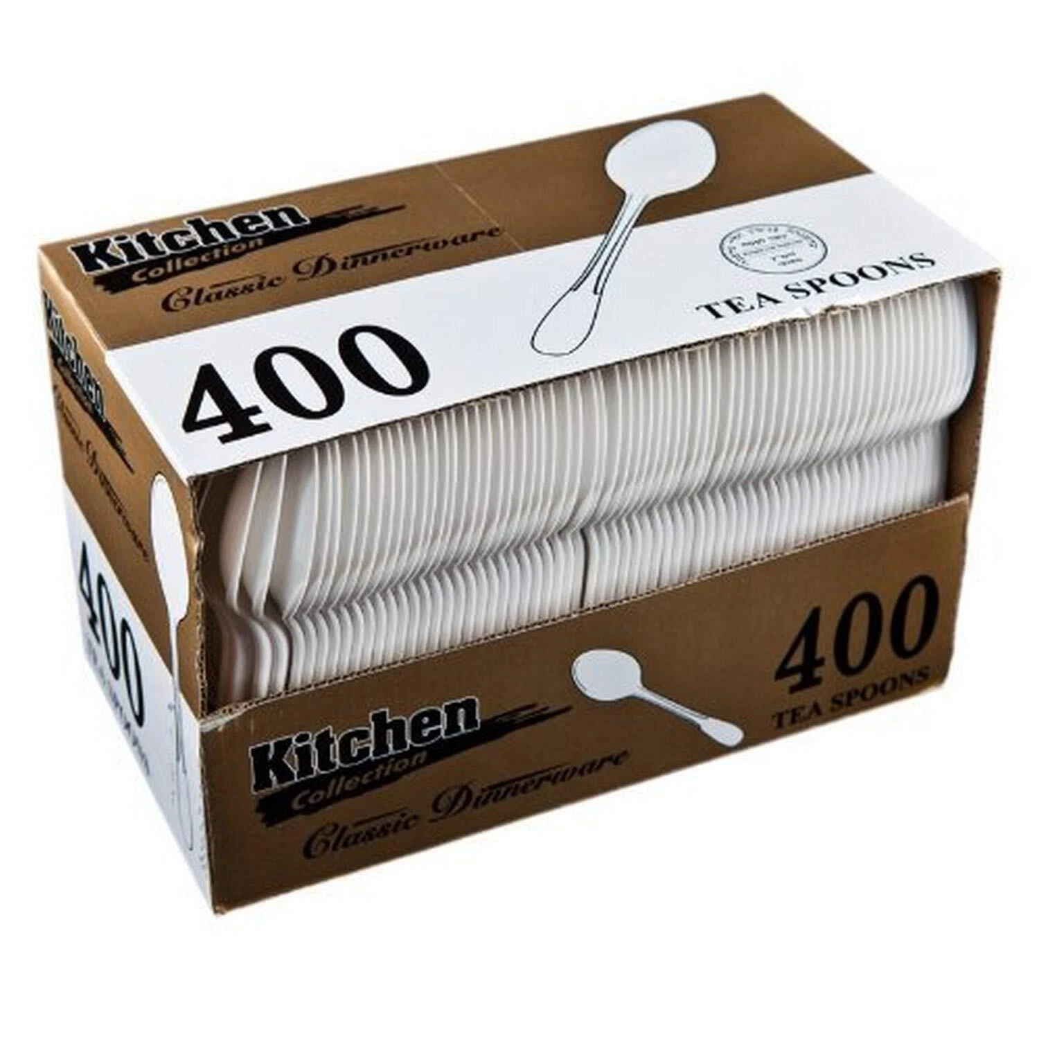 Blue Sky 400-Piece Disposable Plastic Tea Spoon Set, White - Walmart.com