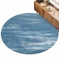 Blue Sky 4ft Non Slip Round Area Rug Modern Abstract Gradient Blue ...