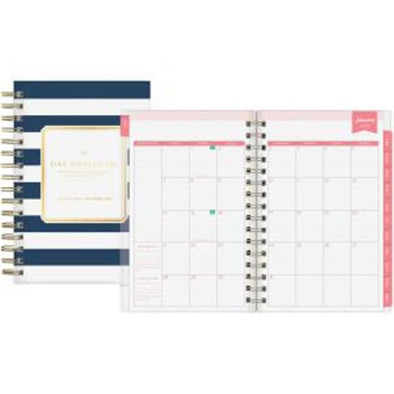 Blue Sky 5 x 8 in. 2018 Day Designer Navy Strip Weekly, Monthly Planner ...