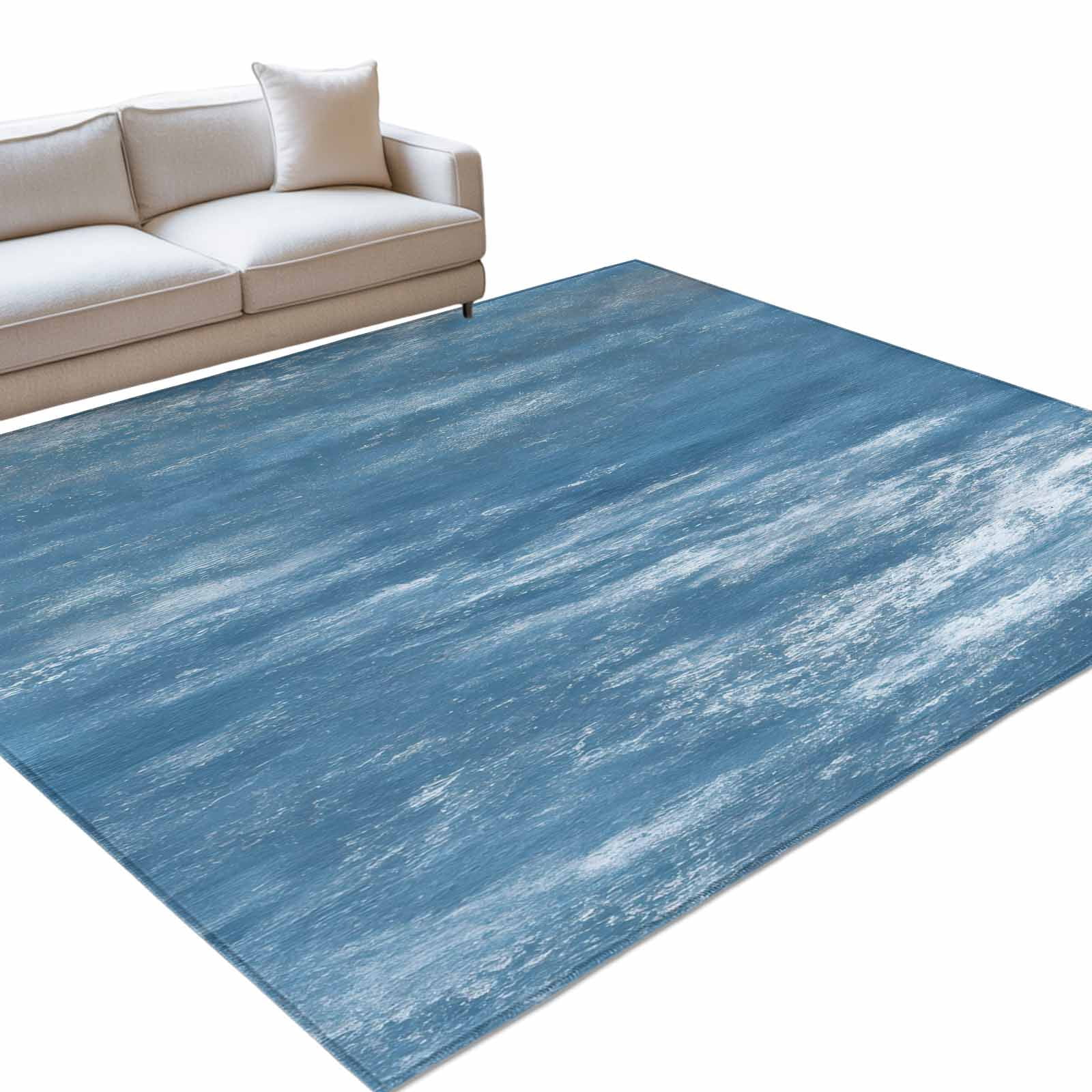 Blue Sky 5x7ft Non Slip Area Rug Modern Abstract Gradient Blue Texture ...