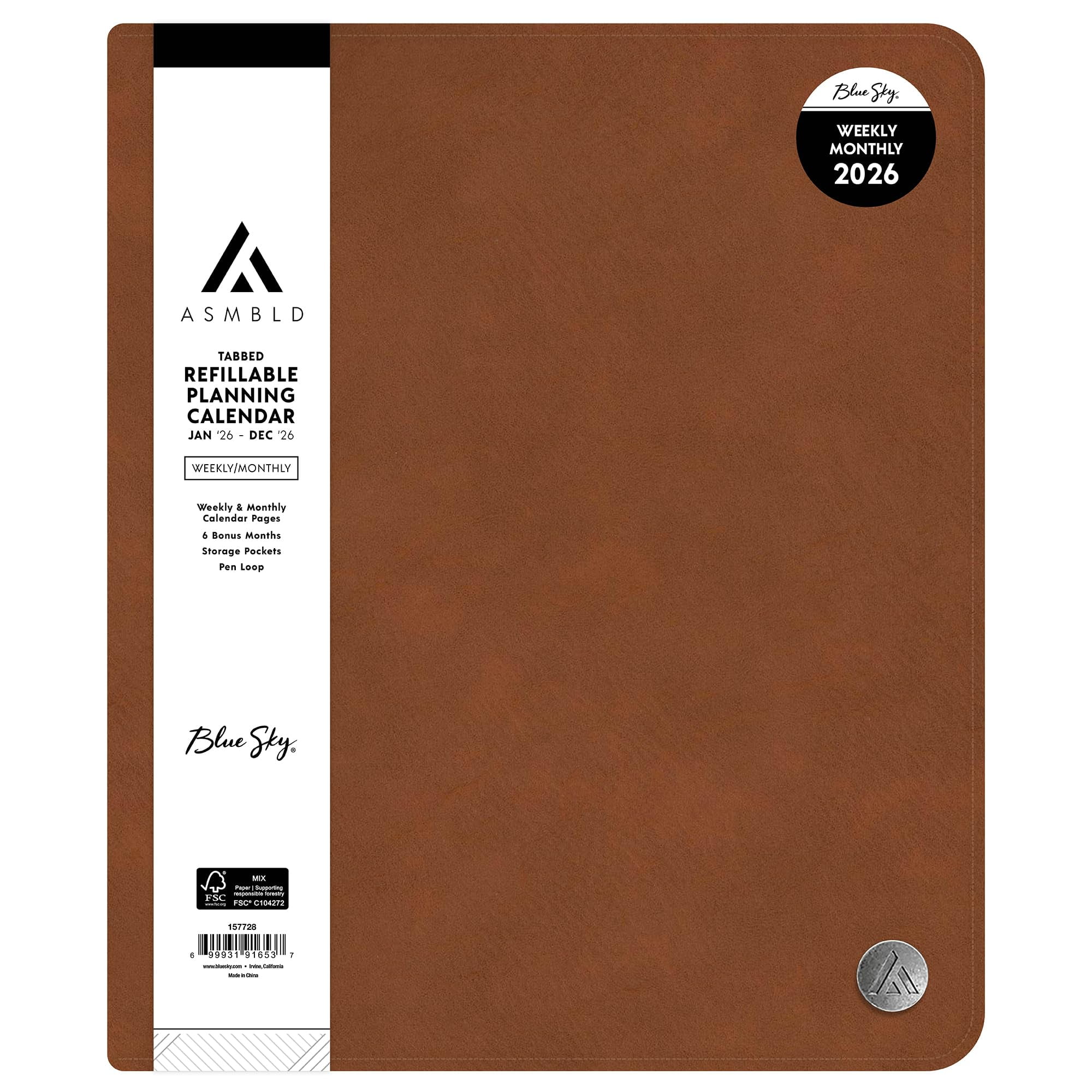 Blue Sky ASMBLD 2026 Weekly and Monthly Planner Calendar, January 2026 ...